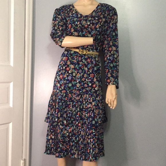 Whoop de Doo | Dresses | Whoop De Doo Vintage Flare Pleated Floral ...